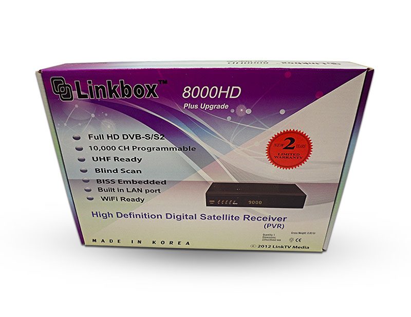 Linkbox 8000 HD Plus + WiFi Free to Air Receiver - WorldWideSatellites.com